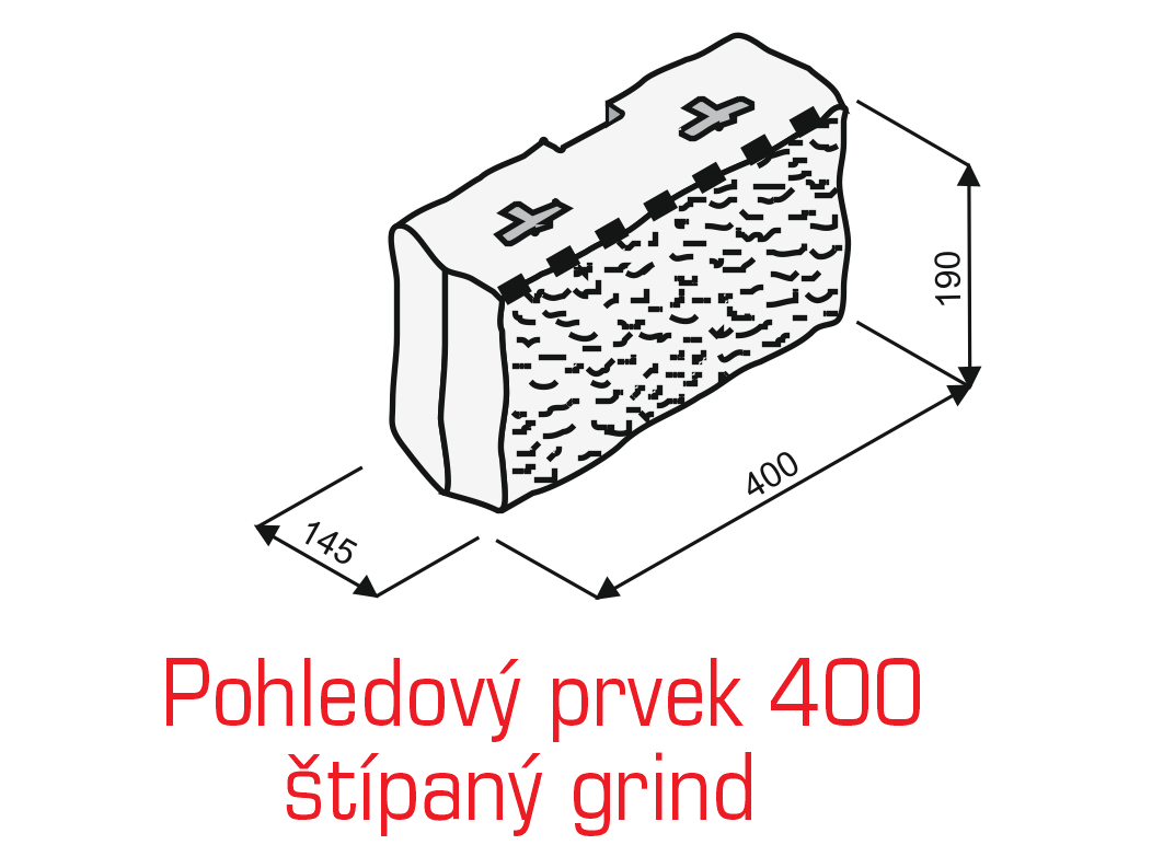 GRAVITY STONE 400 splitted GRIND Apricot C8 | KB-BLOK